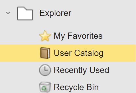 Example: Defining User Catalogs